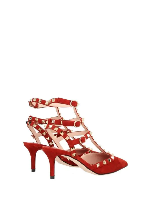 Valentino Garavani Rockstud Pointed Toe Ankle Strap Pumps