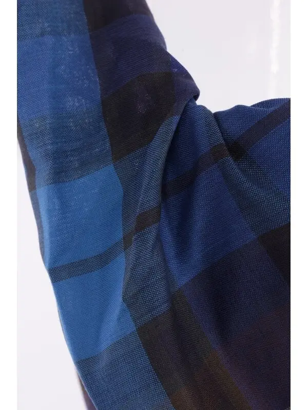 VIVIENNE WESTWOOD Draped Check Top - Blue