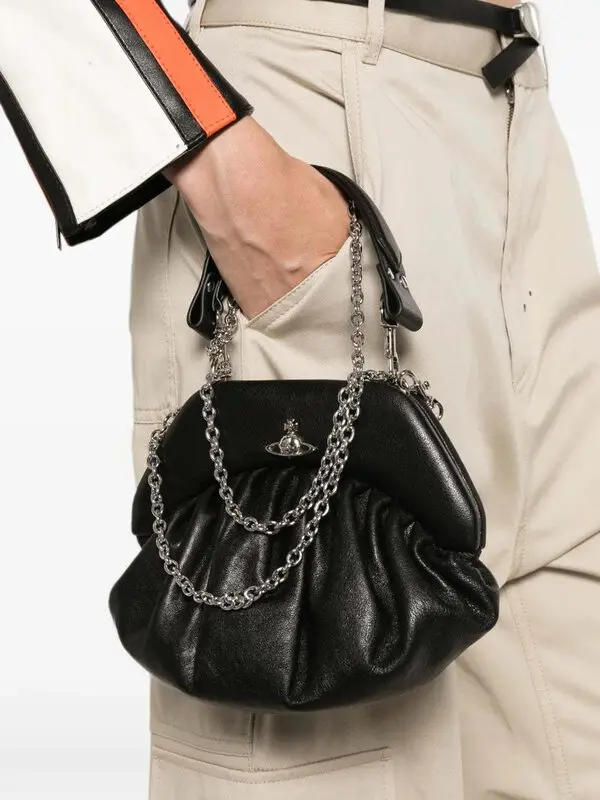 VIVIENNE WESTWOOD Orb-plaque Ruched Tote Bag