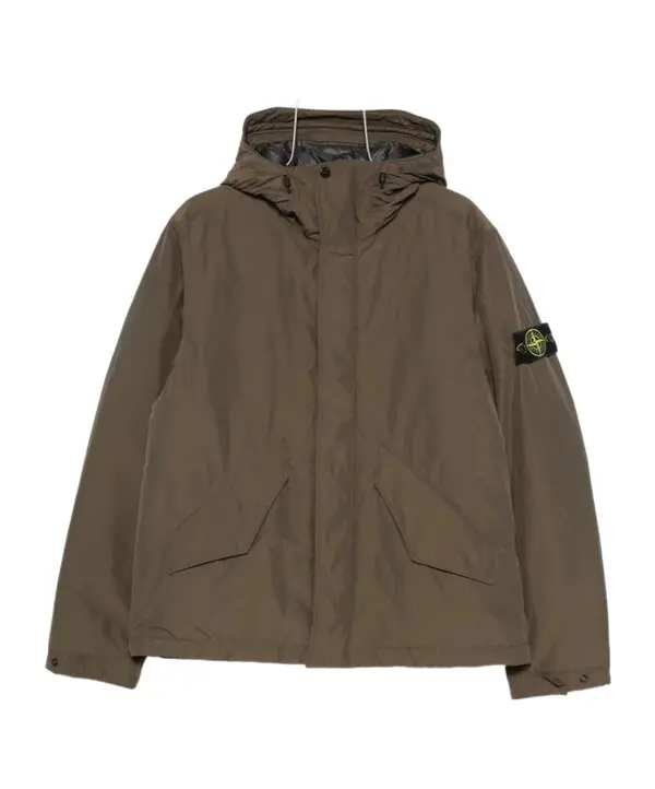 Stone Island Hooded Logo-patch Jacket