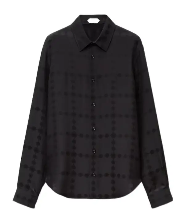 Versace Jacquard Silk Crêpe Satin Silk Shirt