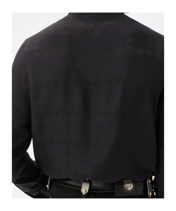 Versace Jacquard Silk Crêpe Satin Silk Shirt