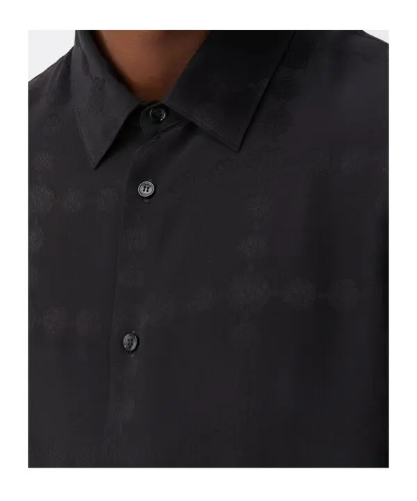 Versace Jacquard Silk Crêpe Satin Silk Shirt