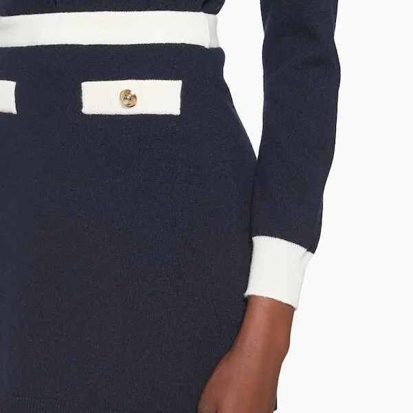 Miu Miu Cashmere Mini Skirt With Contrasting Pockets