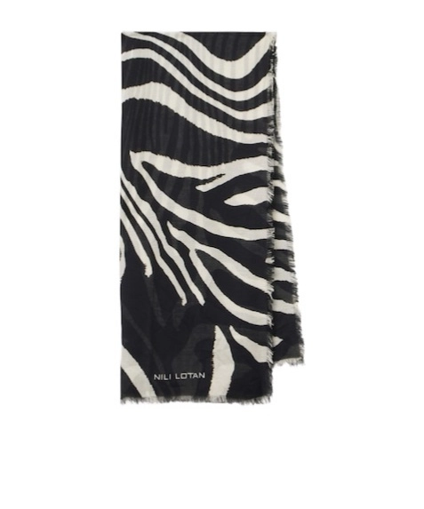 NILI LOTAN Zebra-print Scarf