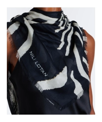 NILI LOTAN Zebra-print Scarf