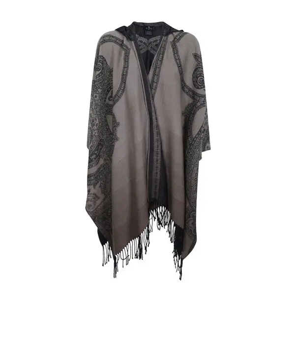 Etro Paisley-pattern Fringed Cape