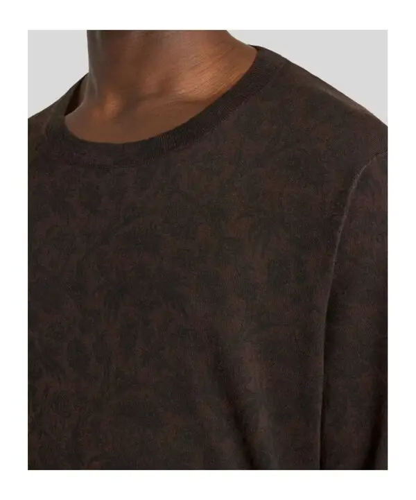 Etro Wool And Silk Sweater With Floral Paisley Motif