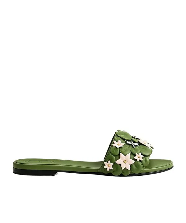 Dior Bloom Slides With Water Lily Motif
