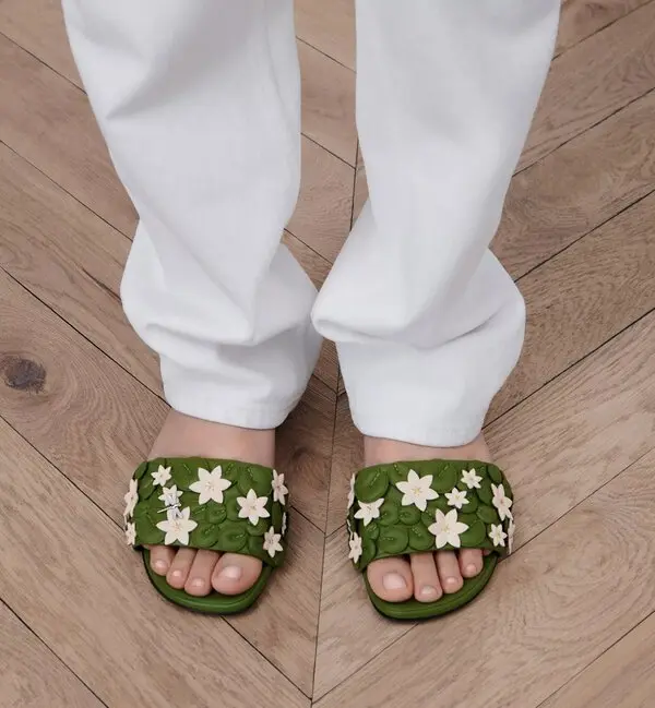 Dior Bloom Slides With Water Lily Motif