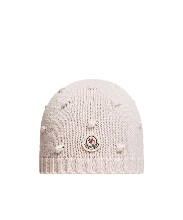 Moncler Wool Cashmere Beanie - Light Pink
