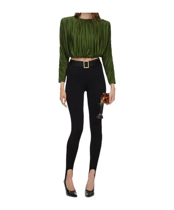 SELF-PORTRAIT Jersey Gathered Top