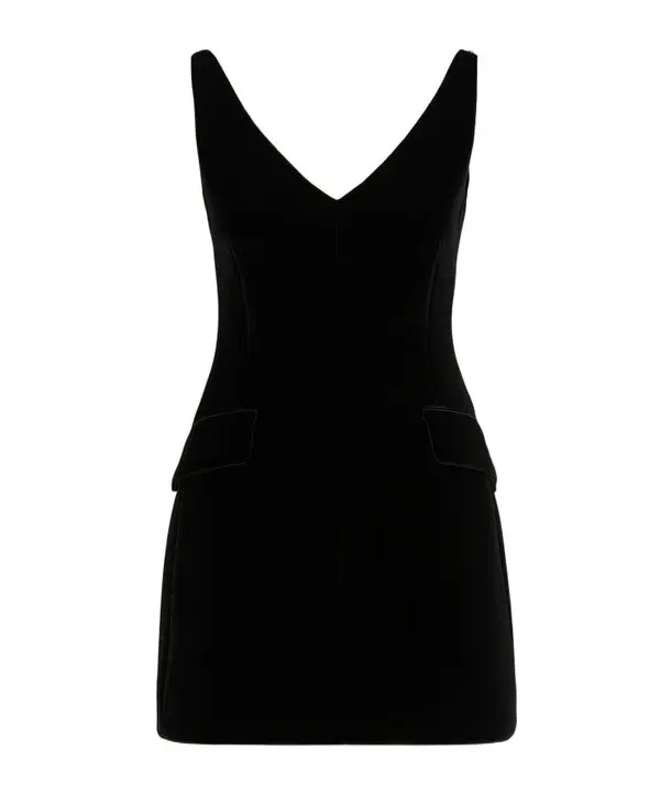 Sportmax Short Sleeveless Velvet Dress