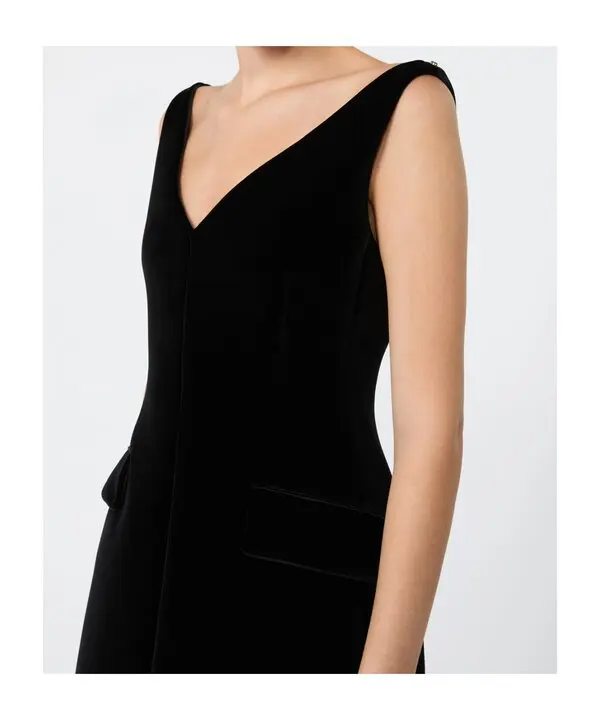 Sportmax Short Sleeveless Velvet Dress