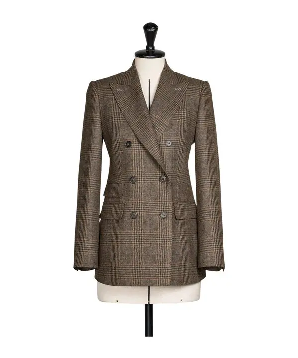 Max Mara Double-breasted Mouline Wool Twill Blazer