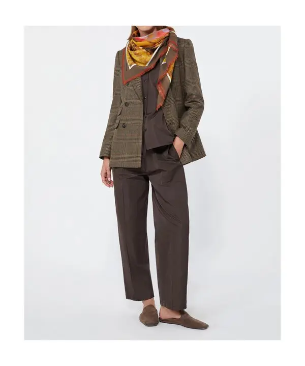 Max Mara Double-breasted Mouline Wool Twill Blazer