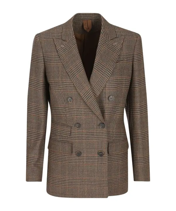 Max Mara Double-breasted Checked Blazer - Black