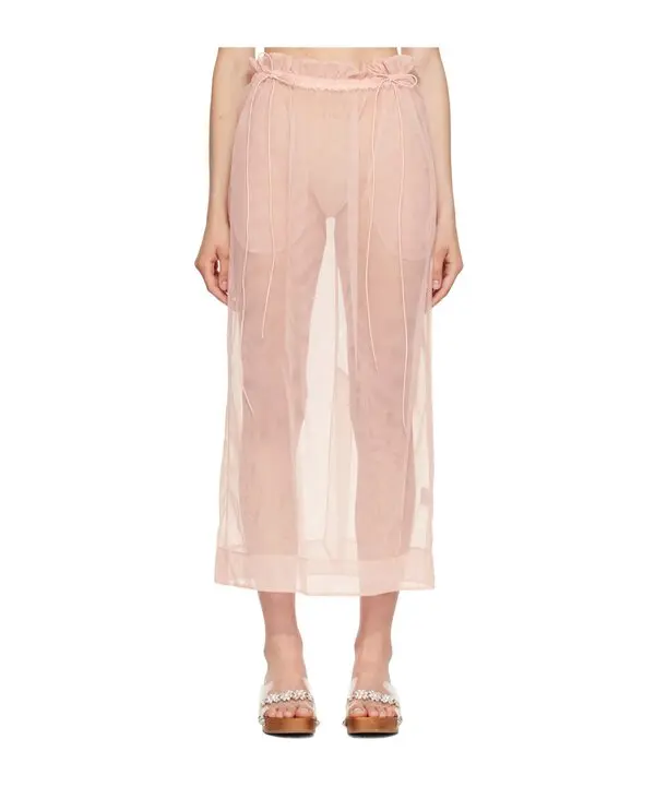 Simone Rocha Waist-cinching Midi Skirt