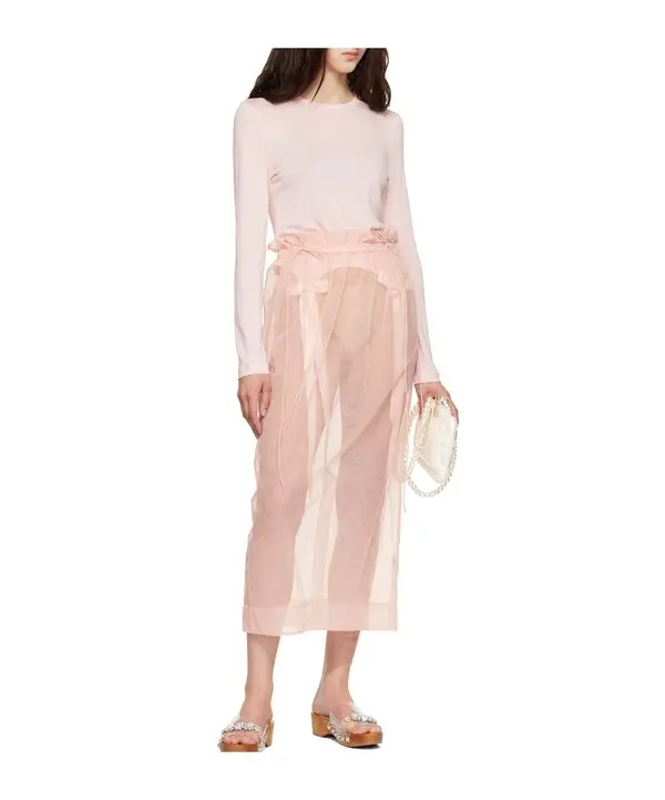 Simone Rocha Waist-cinching Midi Skirt