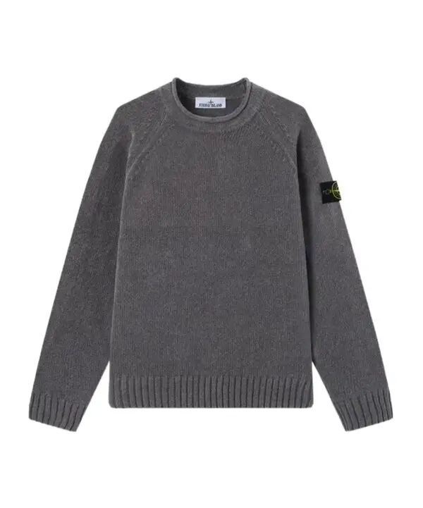 Stone Island Compass Badge Crewneck Jumper - Gray Blend