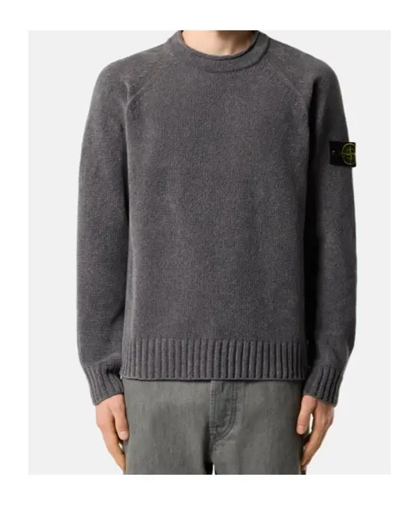 Stone Island Compass Badge Crewneck Jumper - Gray Blend