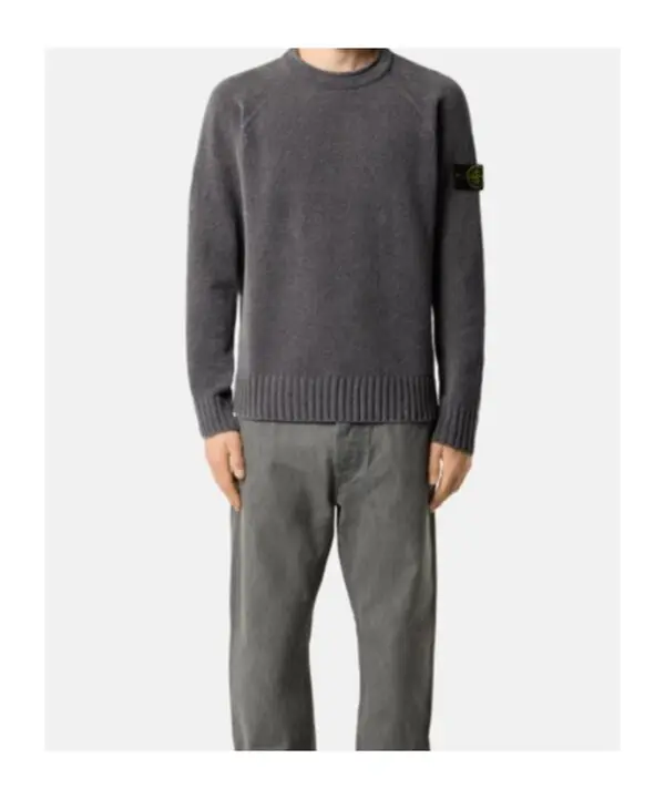 Stone Island Compass Badge Crewneck Jumper - Gray Blend
