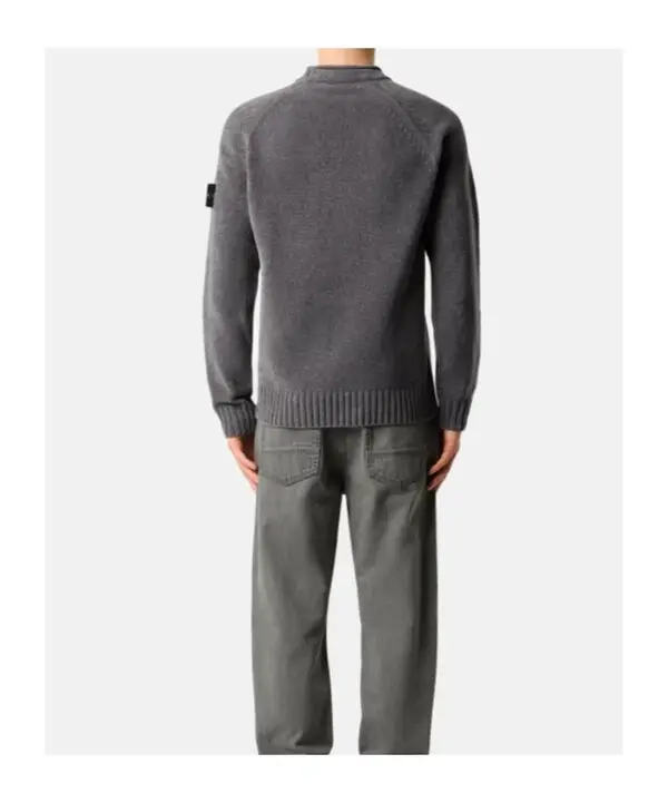 Stone Island Compass Badge Crewneck Jumper - Gray Blend