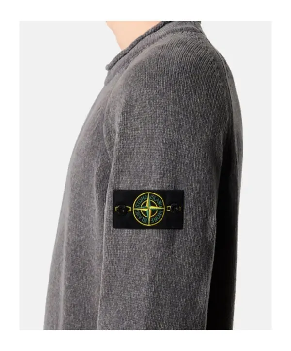 Stone Island Compass Badge Crewneck Jumper - Gray Blend