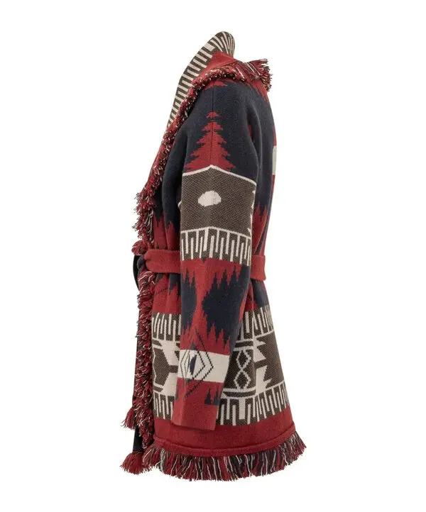 Alanui Icon Jacquard Belted Cardigan