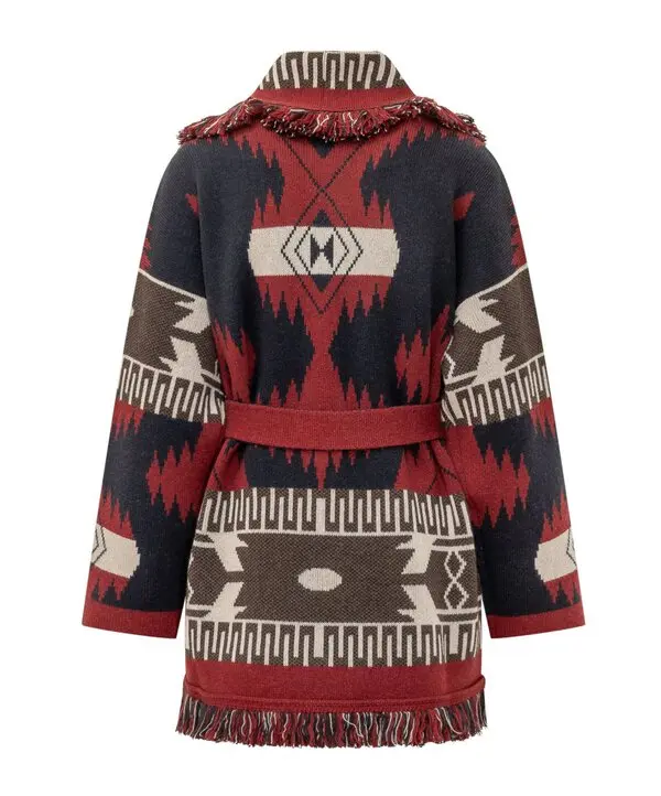 Alanui Icon Jacquard Belted Cardigan
