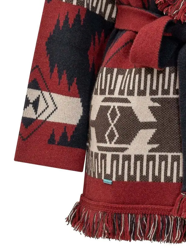 Alanui Icon Jacquard Belted Cardigan