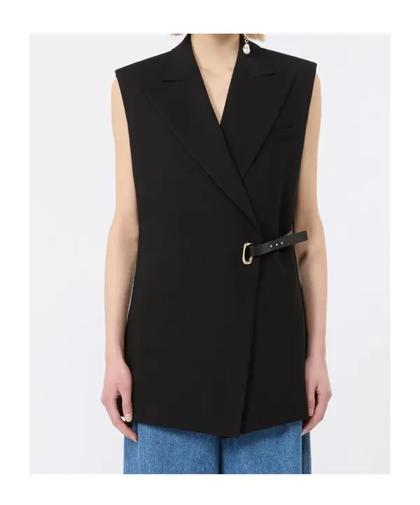 Sportmax Sleeveless Stretch Viscose Blazer