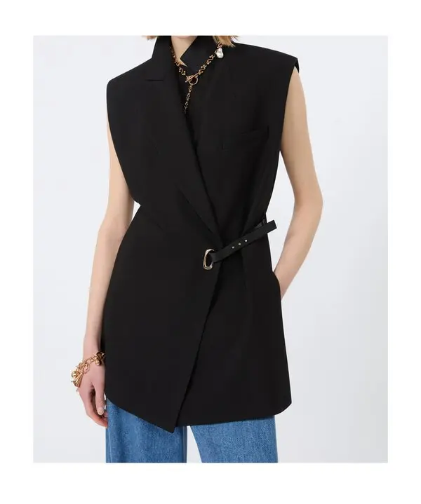 Sportmax Sleeveless Stretch Viscose Blazer