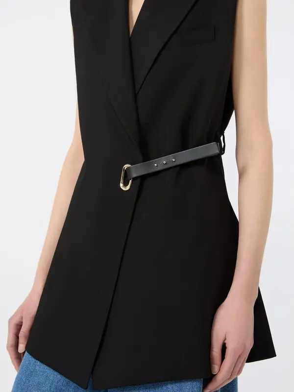 Sportmax Sleeveless Stretch Viscose Blazer