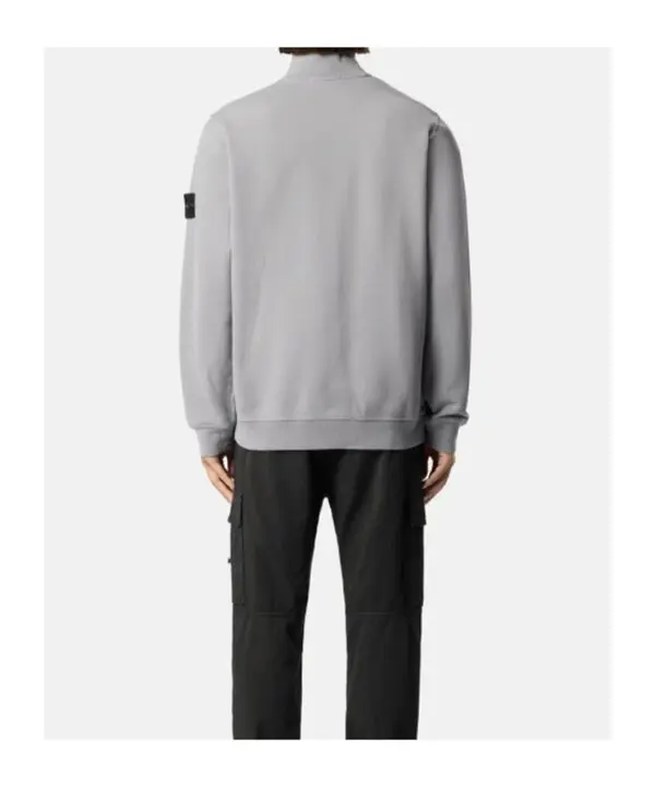 Stone Island Regular-fit Half-zip Sweatshirt With Ribbed Inserts