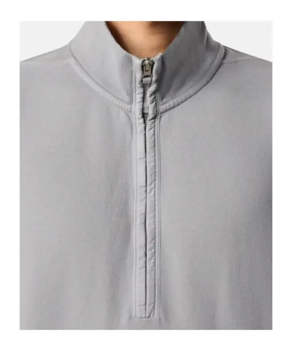 Stone Island Regular-fit Half-zip Sweatshirt With Ribbed Inserts