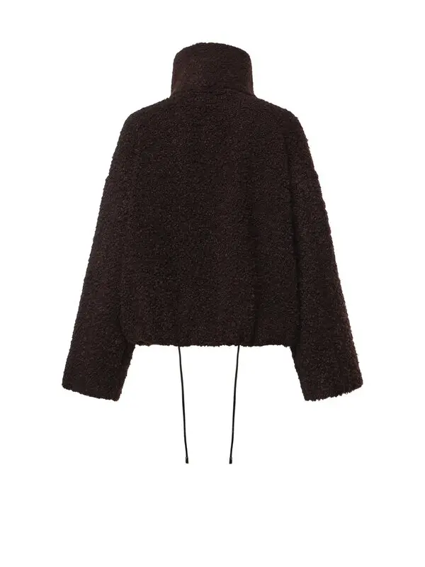 Sportmax Faux-shearling Buckled-collar Jacket