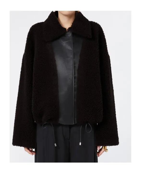 Sportmax High Neck Jacket With Drawstring Details