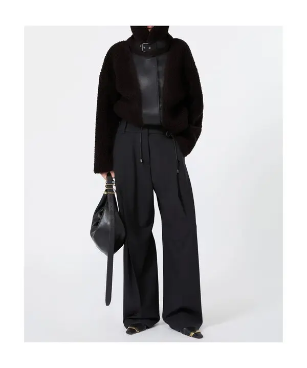 Sportmax High Neck Jacket With Drawstring Details