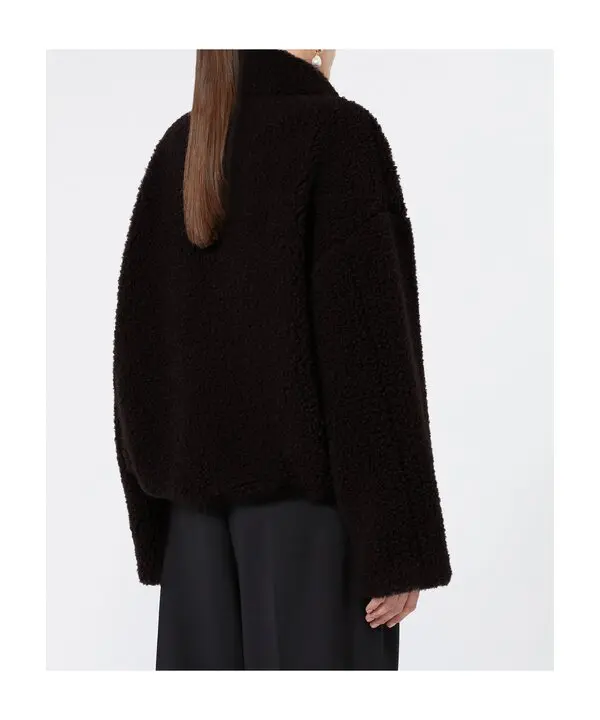 Sportmax High Neck Jacket With Drawstring Details