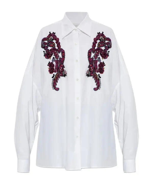 Dries Van Noten Embroidered Cocoon Shirt