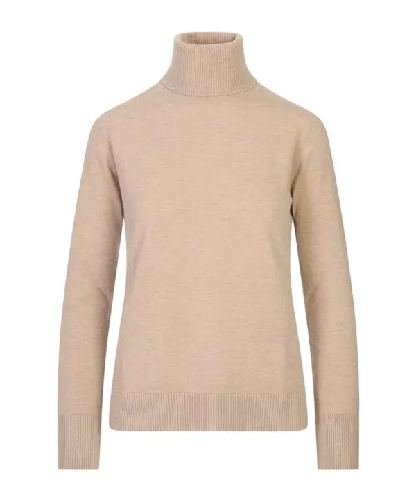 Max Mara Rollneck Knitted Jumper With Elbow Patches - No