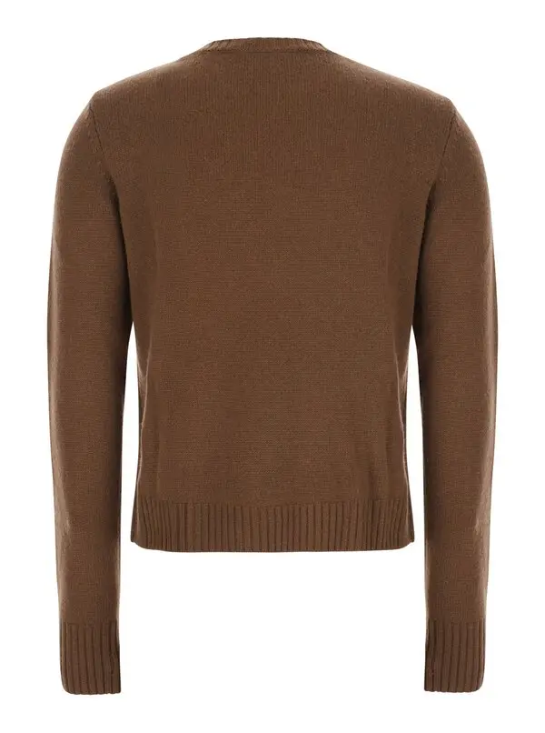 Max Mara Argyle Pattern Crew Neck Sweater - Brown