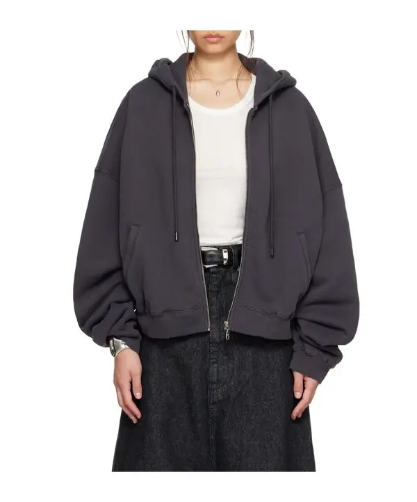 LU'U DAN Washed Zip Hoodie