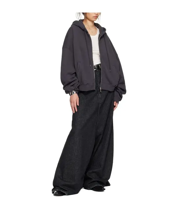 LU'U DAN Washed Zip Hoodie