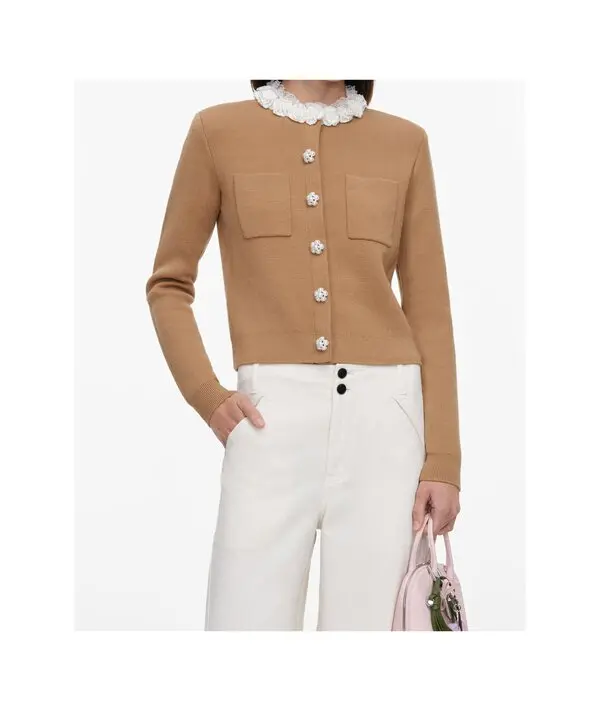 SELF-PORTRAIT Embellished Knit Cardigan