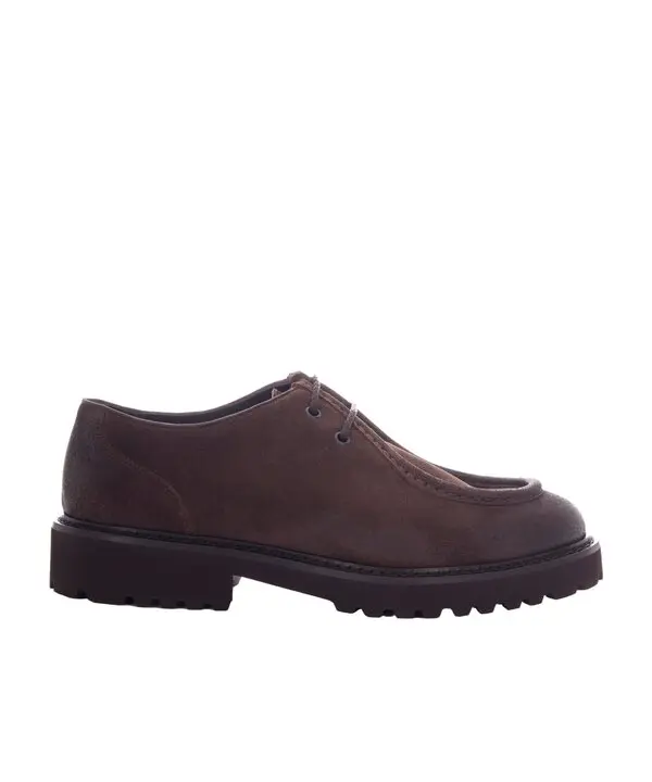DOUCAL'S Round-toe Lace-up Loafers