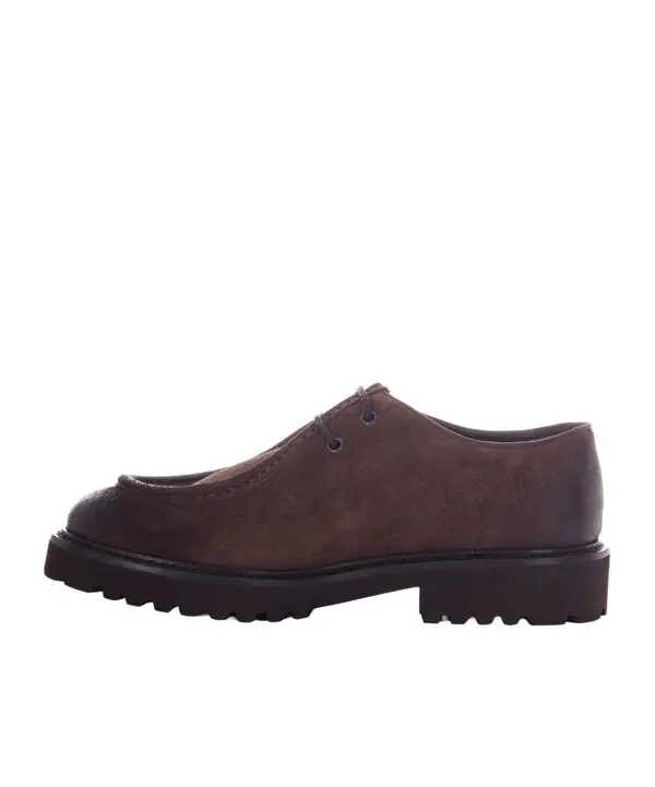 DOUCAL'S Round-toe Lace-up Loafers