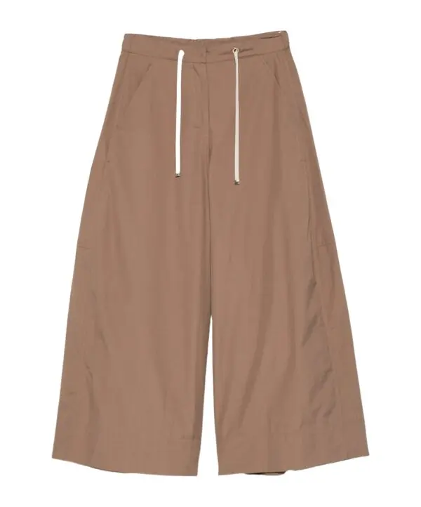 Max Mara Drawstring Wide Leg Pants - Brown