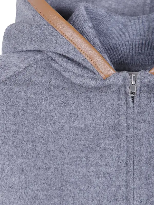 SEMICOUTURE Double-layer Wool Hooded Bomber Jacket